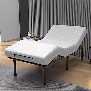 MICOUD Adjustable Bed Frame, Zero Gravity, Wireless Remote Control, 705 lb. Quick Assembly, Black