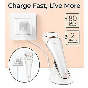 Electric Shaver for Women,Ladies Shaver,Lady Razor for Legs,Arm,Underarm,Bikini,USB Rechargeable Razor Wet&Dry Cordless for Woman by PRITECH