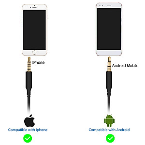 A10 A40 Gaming Headset 3.5mm Audio Aux Cable Compatible with Astro A10 A40 A50 Xbox One Play Station PS4 PC Smartphone Audio Cable Cord Lead (No Mute Volume, Black)