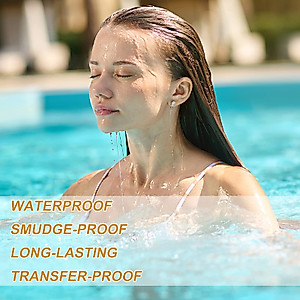 Eyebrow Stamp Stencil Kit for Perfect Bushy Eyebrows,20 Eyebrow Stencils,Brow Stamp Trio Kit with Sponge Applicator,Waterproof Eyebrow Pomade,Dual-ended Eyebrow Brush-Soft Brown