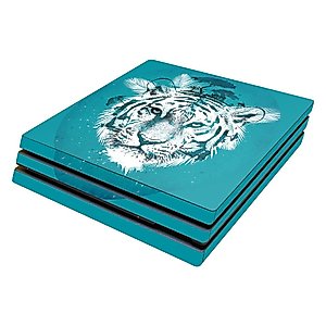 MightySkins Skin Compatible With Sony PS4 Pro Console - White Tiger | Protective, Durable, and Unique Vinyl Decal wrap cover | Easy To Apply, Remove, and Change Styles | Made in the USA