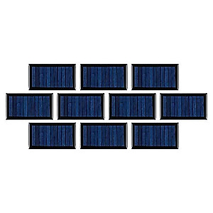 SUNYIMA 10Pcs (6V 50mA 3.14"x1.77") Mini Solar Panels for Solar Power Mini Solar Cells DIY Electric Toy Materials Photovoltaic Cells Solar DIY System Kits Without Copper Wire