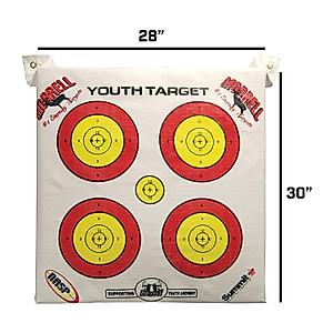 Morrell Lightweight Outdoor Portable Youth Kids Range NASP Field Point Archery Bag Target with 2 Sides and 4 Shooting Spots for 30 Pound Bows M-109
