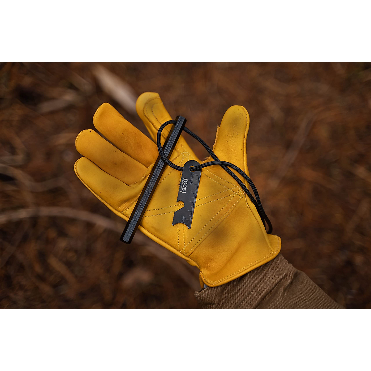 GCS Knives Handmade D2 steel tracker knife with Pure leather sheath Fire starter 6 inch (20,000 strikes) and sharpening stone