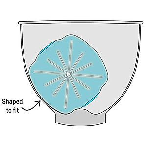 Whisk Wiper® PRO for Stand Mixers - Mix Without The Mess - The Ultimate Stand Mixer Accessory - Compatible With KitchenAid Stand Mixers (For Tilt-Head Mixers, Glass Blue)