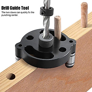 Self Centering Dowel Jig Kit Drill Holster Tool Belt Holder Multifunctional with Safety Rope for Impact Driver