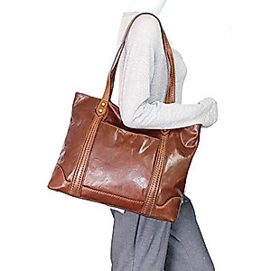 Tiara Leather Tote (Burgundy)