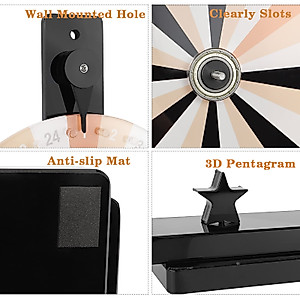 Ygebet Heavy Duty Acrylic Editable Prize Wheel Spinner with Stand Tabletop 24 Slots, 11.7 Inch Dry Erase Wall Mounted Spinning Prize Wheel