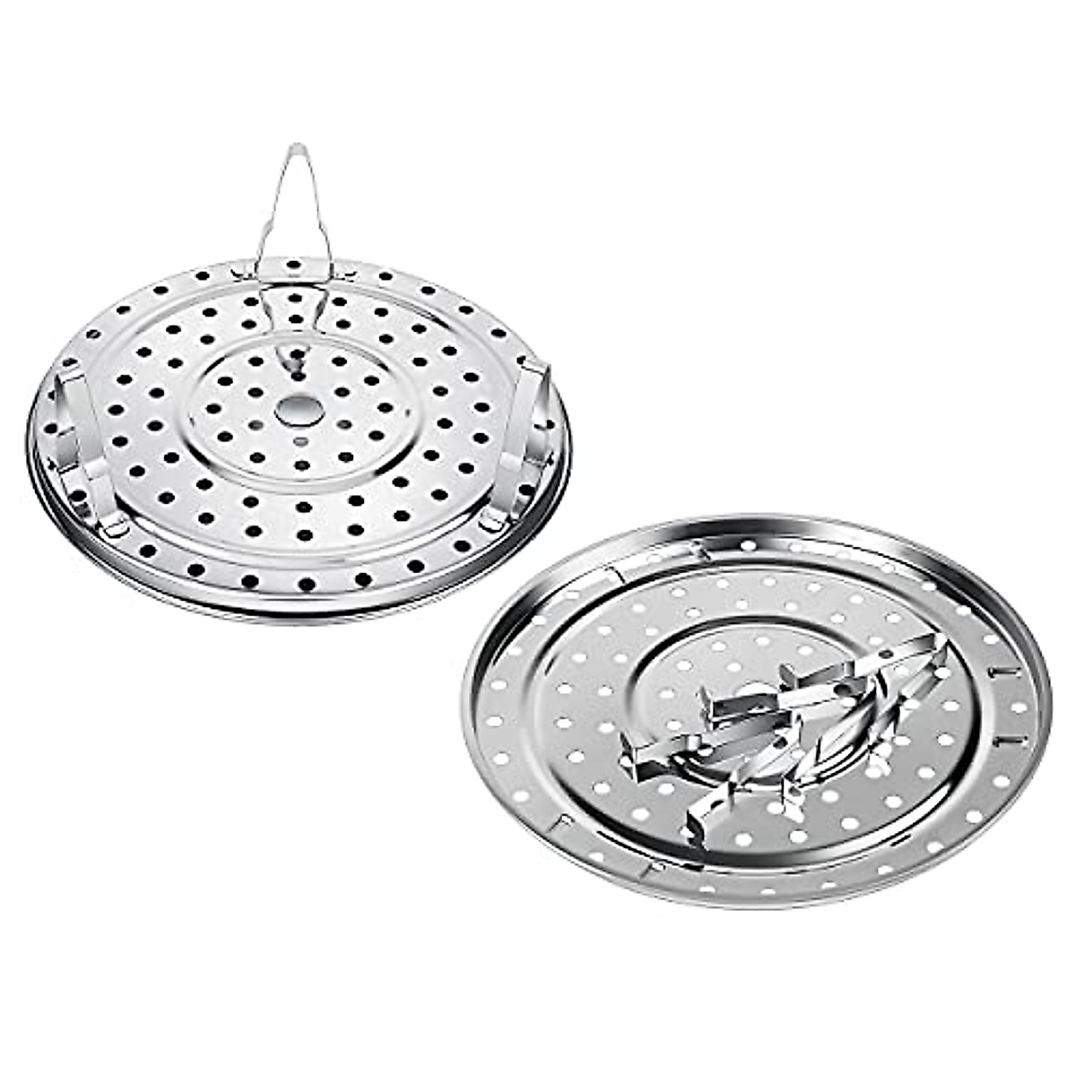 Steamer Rack 8.5 Inches 304 Stainless Steel Steaming Rack Steam Tray with Removable Legs for Steamer Cookware Instant Pressure Cooker Multi-functional Steamer Basket
