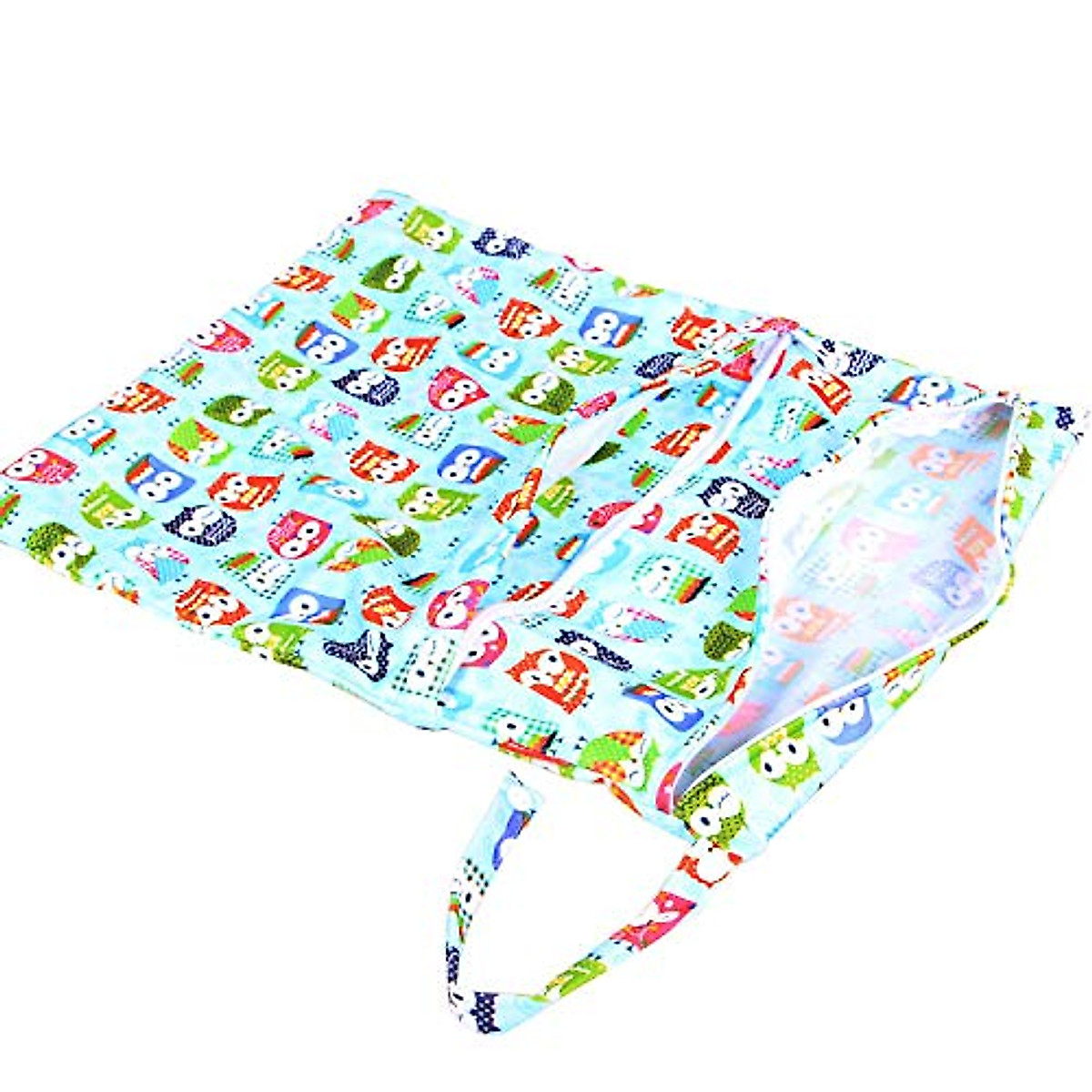 Damero 3pcs Pack Wet Dry Bag for Cloth Diapers Daycare Organizer Bag, Cute Owls