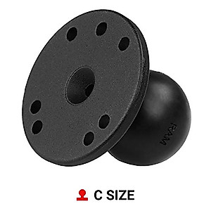 RAM Mounts Round Plate with Ball RAM-202U with C Size 1.5" Ball