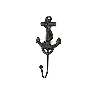Cast Iron Anchor Hook 7 Inch - Anchor Decoration - Nautical Wall Hook