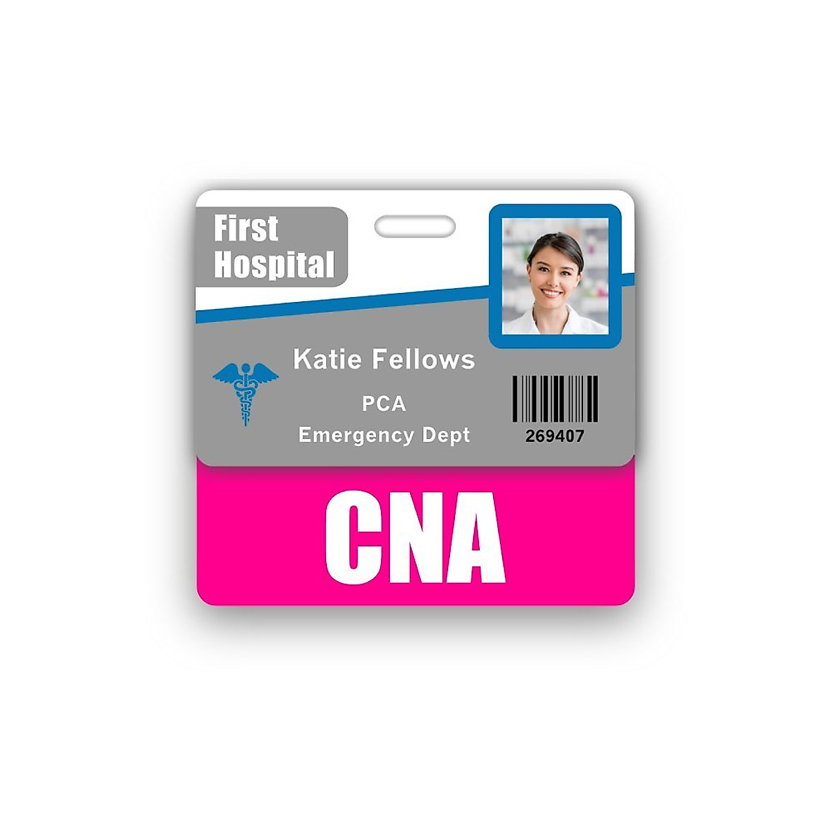 CNA Badge Buddy Horizontal w/Height & Weight Conversion Charts (Pink)