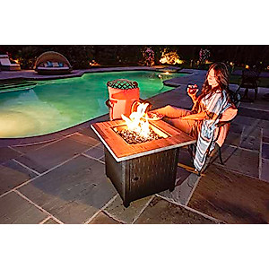 Endless Summer 30-in Black/Grey Tabletop Steel Propane Gas Fire Table
