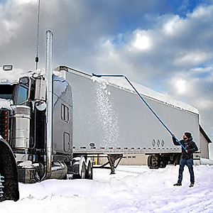 Snow Roof Rake for Flat Roofs by Avalanche! Big Rig Rake 2000: Snow Removal from Flat Roofs For Clearing Trucks, Trailers, Mobile Homes, RV's and Other Flat Rooftops. 24 Inch Wide Head With Wheels