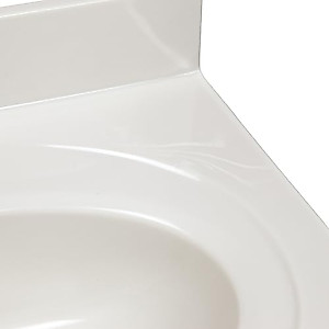 31 Inch Cultured Marble Vanity Top with Backsplash, Improved Package, Ivory – Design House, 586289