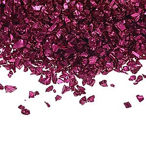 Milisten Nail Filler Crushed Glass Craft Glitter Glass Irregular Metallic Chips Broken Glass for Nail Arts Resin DIY Craft Vase Filler Jewelry Making (200g, Rosy) Resin Crafts