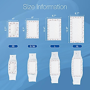 MICOOYO Dog Diaper Liners, Dog Diaper Pads, Disposable Dog Booster Pads Period Pads for Dogs, Belly Band Dog Diaper Liners Male Doggie Diaper Inserts (Paws, L, 25Count)