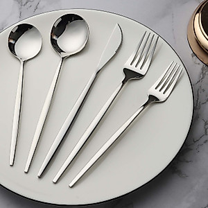 Silverware Set of 20 Stainless Steel Flatware Set Service for 4 Kitchen Utensils Cutlery Set for Home Kitchen Restaurant