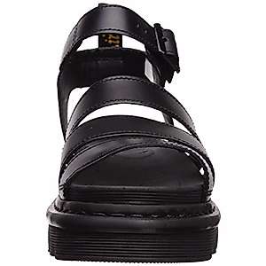 Dr. Martens Women's Blaire Sandal, Black Brando Leather, 8
