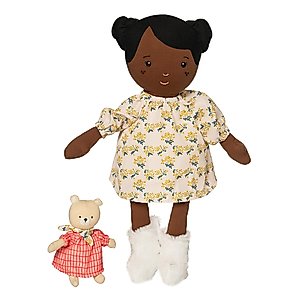 Manhattan Toy Playdate Friends Harper Machine Washable and Dryer Safe 14 Inch Doll with Companion Stuffed Animal
