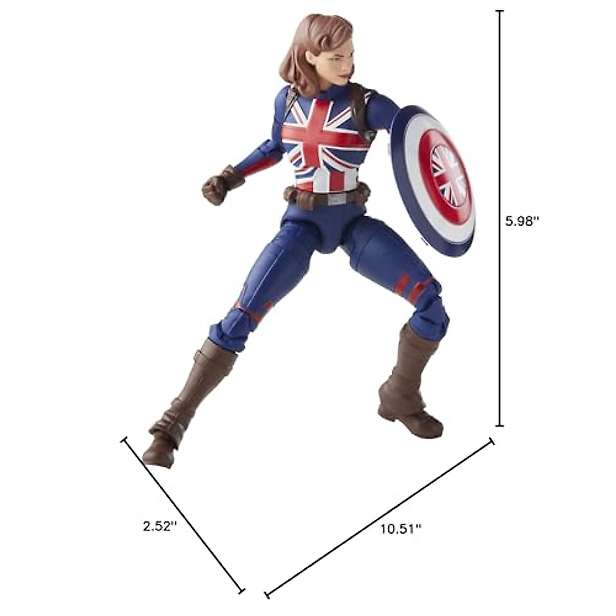Avengers Marvel Legends Series 6-inch Scale Action Figure Toy Marvel’s Captain Carter, Premium Design, 1 Figure, 1 Accessory, and 2 Build-a-Figure Parts