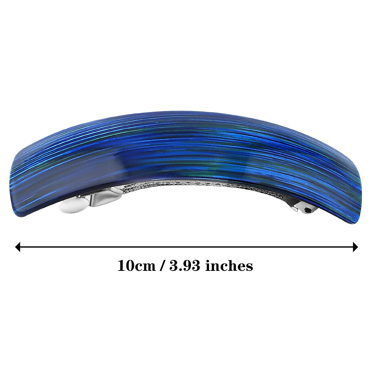 Elcoho 6 Colors Retro Large Hair Barrettes Acrylic Automatic Barrettes Hair Pins for Women Ladies Daily Wearing