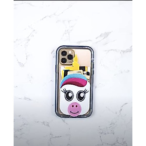 Funx Accessories Fire Skull Stick-On Phone Wallet - Self Adhesive Smartphone Wallet to Store Cards/Cash - Fun Adhesive Phone Card Holder - Compatible with Any Flat Devices with Width of 2.5’’