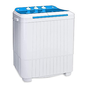 Portable Washing Machine Twin Tub 16.5lbs Laundry Machine Small Compact Washer and Dryer Combo for Household Use Camping RV’s Apartments Dorms Rooms