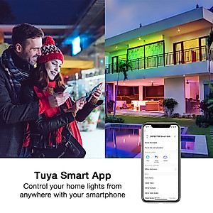DAYBETTER Smart Light Bulbs, RGBCW Wi-Fi Color Changing Led Bulbs Compatible with Alexa & Google Home Assistant, A19 E26 9W 800LM Multicolor Led Light Bulb, No Hub Required, Light Bulbs 6 Pack