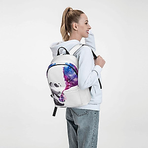 FeHuew 16 inch backpack Panda Bottle Galaxy Laptop Backpack Full Print School Bookbag Shoulder Bag for Travel Daypack