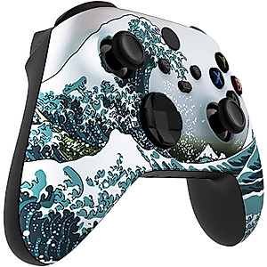 Custom Controllerzz Wireless Controller for Microsoft Xbox Series X/S & Xbox One - Custom Soft Touch Feel - Custom Xbox Series X/S Controller (X/S Waves)