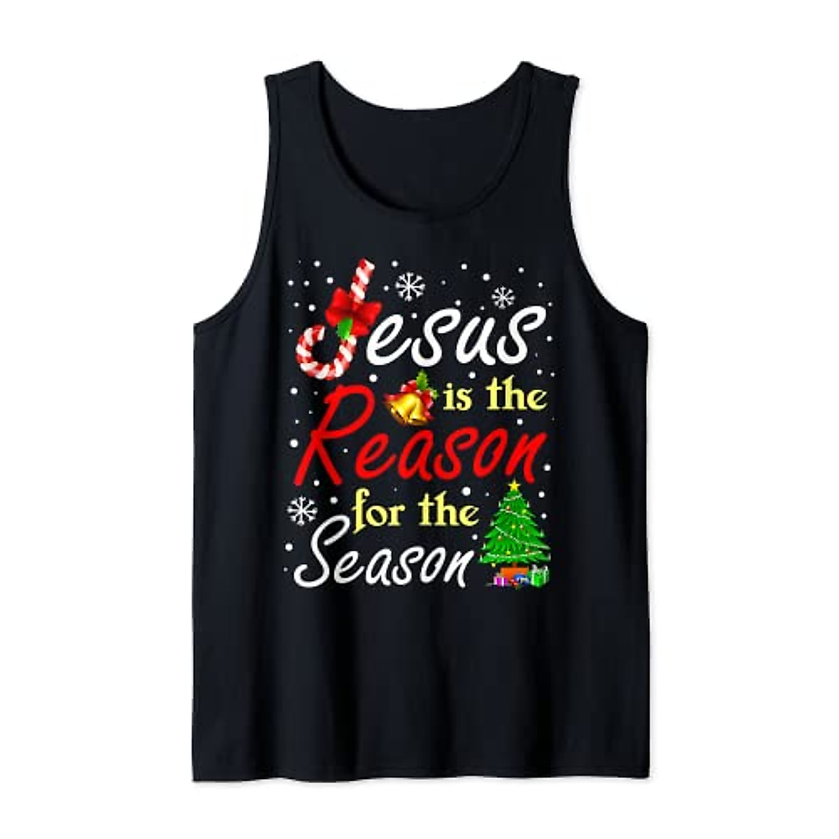 Funny Christian Jesus The Reason Christmas Stocking Stuffer Tank Top