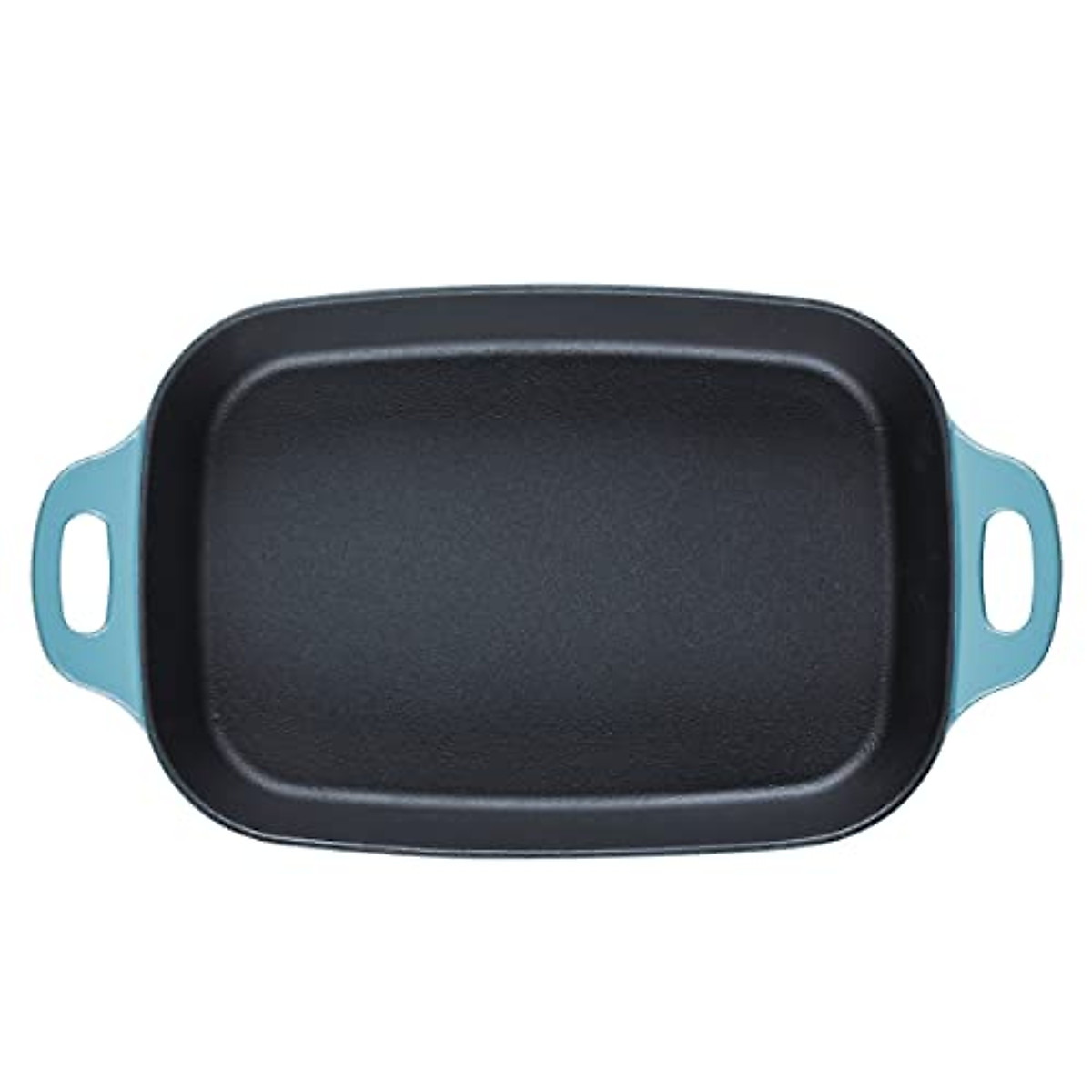 Rachael Ray NITRO Cast Iron Roasting Lasagna Pan/Baking Dish, Roaster/Rectangular, 9 Inch x 13 Inch, Agave Blue