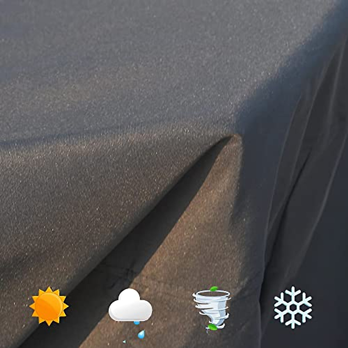 Abrihome® Patio Furniture Covers Outdoor Furniture Cover Waterproof, 600D Garden Table and Chairs Set Covers, Outside Sofa Set Cover for Winter-Black(106''x106''x28'')