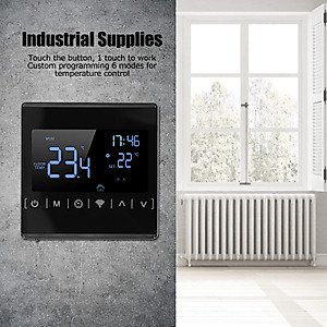 Floor Heating Controller, Floor Heating Controller, Wifi Touch Screen Programmable Thermostat Large LCD Display, programmable household thermostats