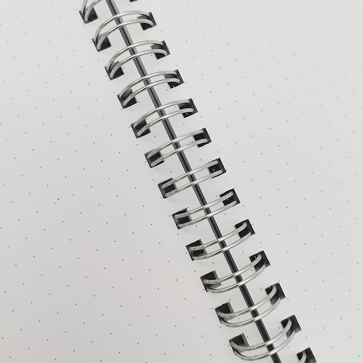 Spiral Dot Grid Notebook - A5 Bullet Dotted Journal, 80 Sheets / 160 Pages, 100gsm White Paper, Transparent Hardcover, 5.8X8.25 in