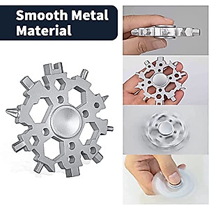 Stocking Stuffers for kids, 23 in 1 Snowflake Multitool Funny Christmas Gifts for Men, dads, teens, adults (Silver)