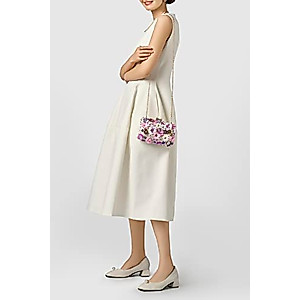 BABEYOND Flower Clutch Evening Bag - Women 3D Multicolored Beaded Shoulder Handbag Purse for 1920s Party Prom Wedding