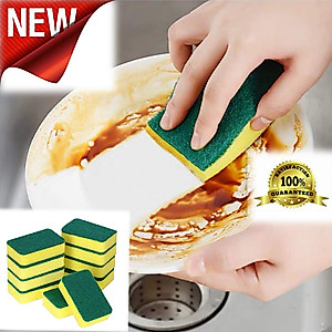 Sponges for Cleaning, Kitchen Sponges Pack Scrub Sponge Dish Sponges Eco Non-Scratch Scrubbers, Cleaning Household Supplies Scrubbing Tools (14PCS)