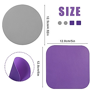 4pcs Jar Opener Gripper Pads, Rubber Jar Grippers Multi-function Jar Opener for Seniors with Weak Hands Kitchen Coasters (Grey, Purple)
