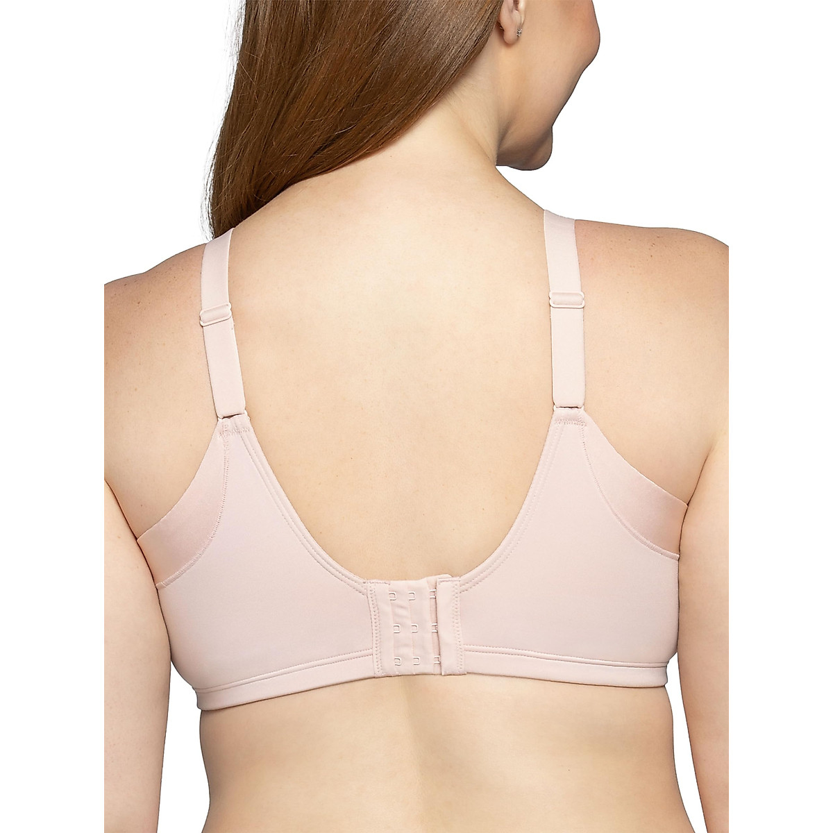 Vanity Fair Women's Full Figure Wireless Bra, Extended Side & Back Smoothing, Lightly Lined Cups up to DDD, Quartz, 44C