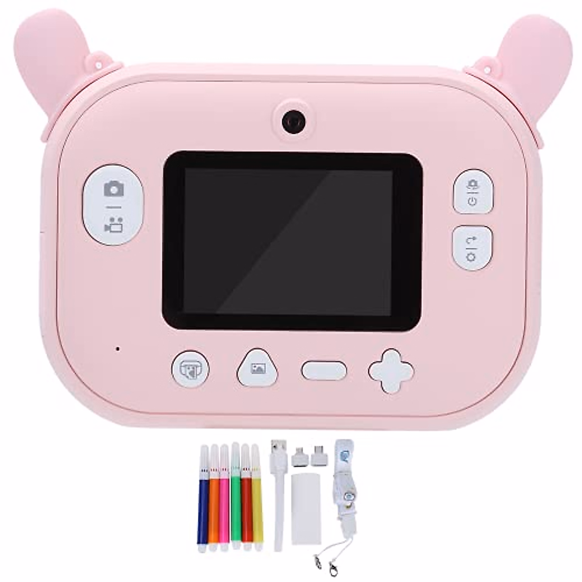 Portable Cartoon Camera, 2.4‑inch High Definition Display Toddler Camera Non‑Toxic Safe Birthday Gifts for Girls for Christmas Gifts for Children