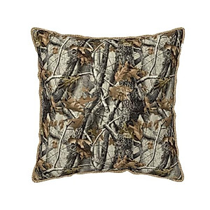 Augenstern Zippered Pillow Protectors Cover Case Mossy-Tree-Camo-Leaf Decorative Throw Pillow Cover Square Cushion Case 16"X16"