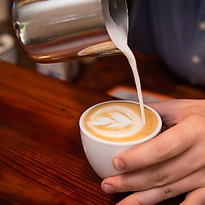 Milk Frothing Pitcher, 12 Oz Milk Frother Steamer Cup Stainless Steel Espresso Cup