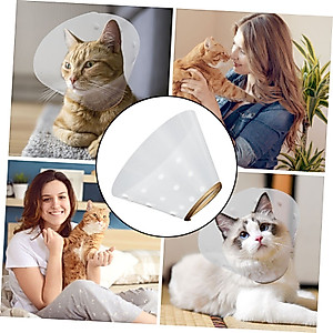 POPETPOP Elizabeth Circle Kitten Collars Adjustable Puppy Collars for Litter Dog Collars for Puppies Cat Recovery Collar Cat Recovery Neck Cone Cat Kitten Recovery Collar Pets Puppy Cone