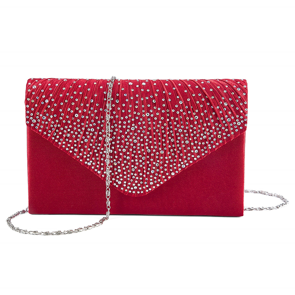 LIFEWISH Envelope Evening Bag Glitter Rhinestone Clutch Purse Wedding Party Shoulder Bag for Women