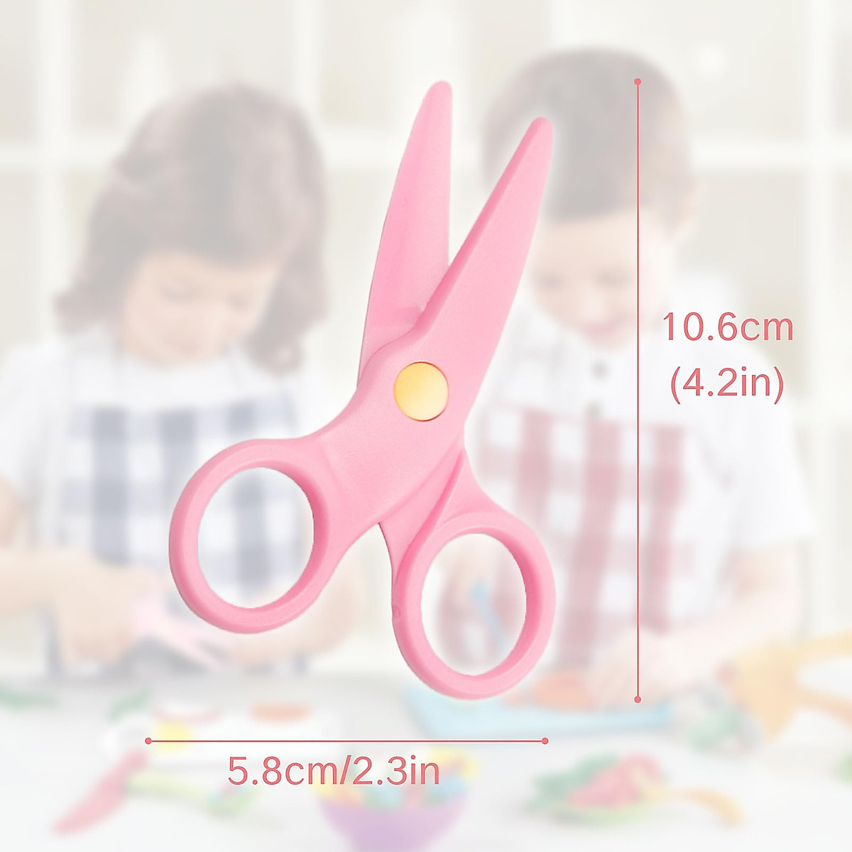 YAFIYGI 3 Packs Toddler Scissors with Paper Toddler Scissors Kit Plastic Colour Scissors for Toddler Scissors 2 Year Old training for Pre-school Training Kids Child Safe Paper Craft Cutting