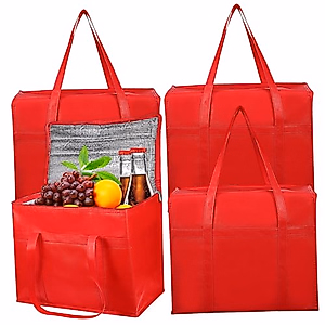CHILDWEET 4pcs Insulation Bags Freezer Shopping Bags Insulated Catering Bags Insulated Thermal Bags Cooler Bags Insulated Food Bag Grocery Shopping Bags Insulated Bag Non-Woven Fabric