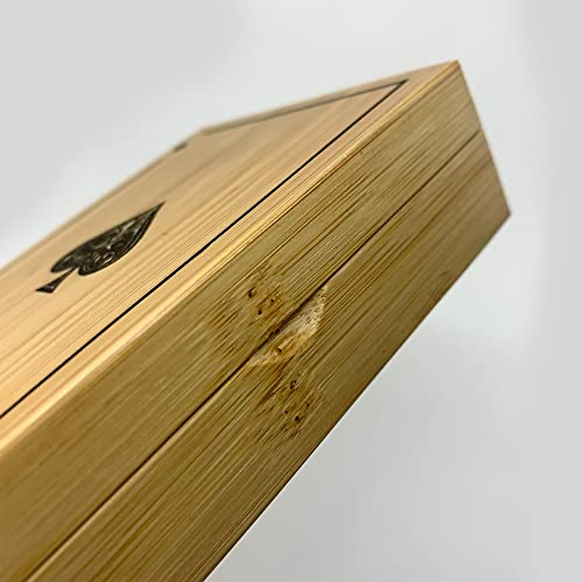 Bamboo Cards Storage Box, Wooden playing cards case with magnetic Lid